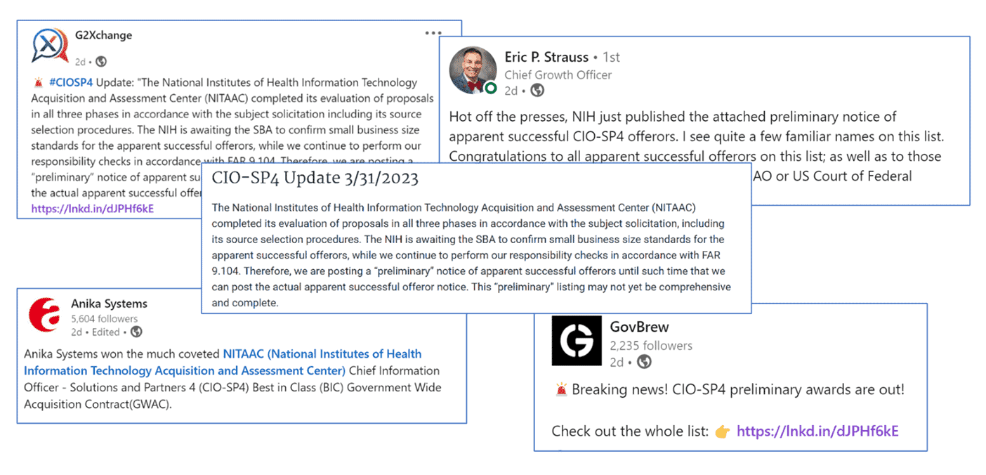 Updated: 5 Notes and Observations about the $50B CIO-SP4 Competitive ...